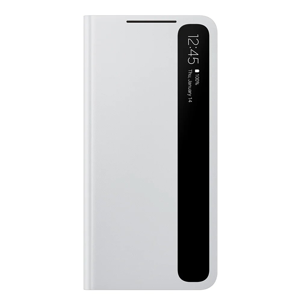 Оригинальный чехол SAMSUNG Mirror Cover Clear View для телефона SAMSUNG Galaxy S21 + S21 Plus S-View, откидная крышка, интеллектуальные чехлы Белый, Gray