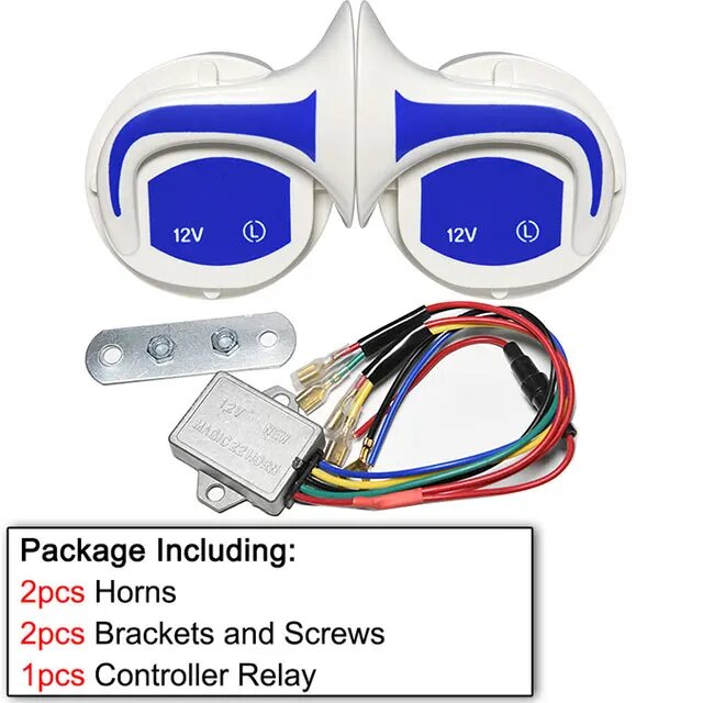 Автомобильный динамик, 18 голосов, музыкальный громкоговоритель, Сигнал s, сигнал 12 В, испанский склад, 2 шт. 2pcs blue