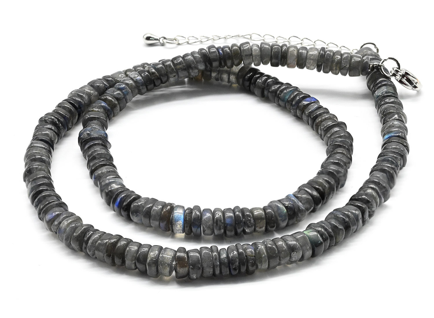 Бусы, лабрадорит