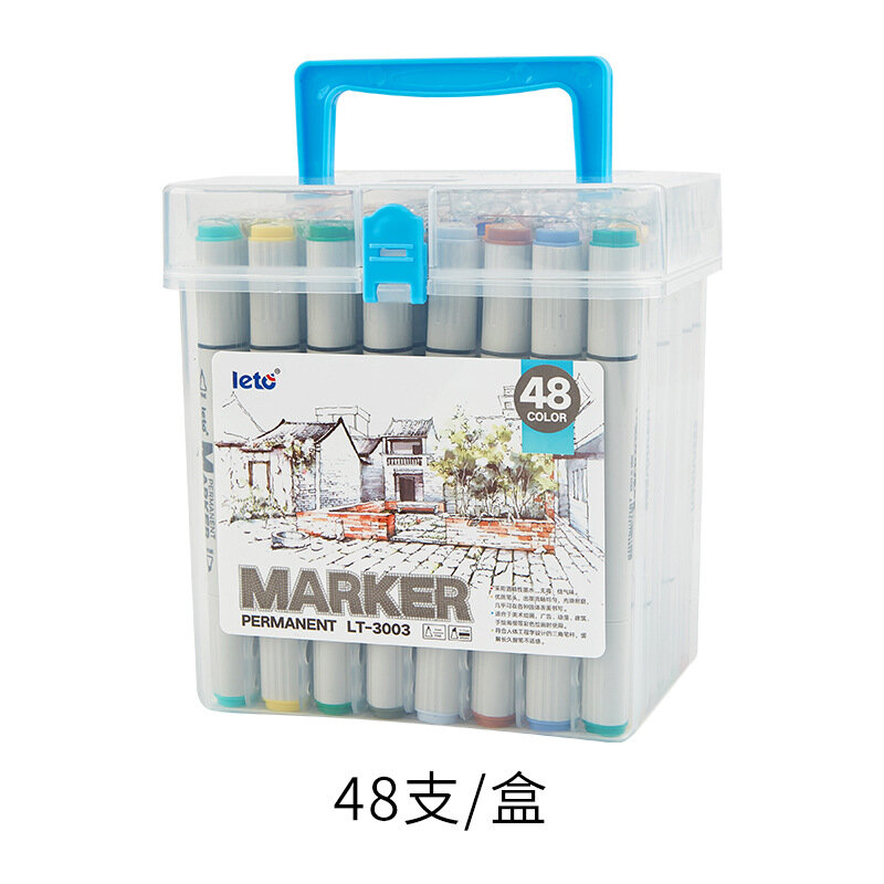 Набор фломастеров, с двойной головкой, быстросохнущие, 48 штук