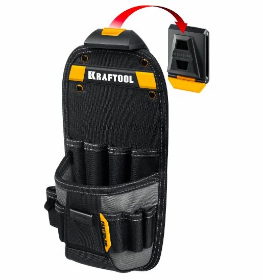 Поясная сумка KP-11 с быстросъёмным креплением FastClip, 11 карманов и петель, 170 х 360 мм (38777) KRAFTOOL,