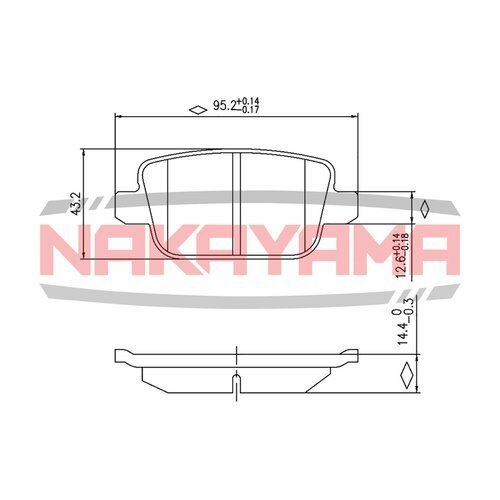 Колодки тормозные дисковые Nakayama p0883ny