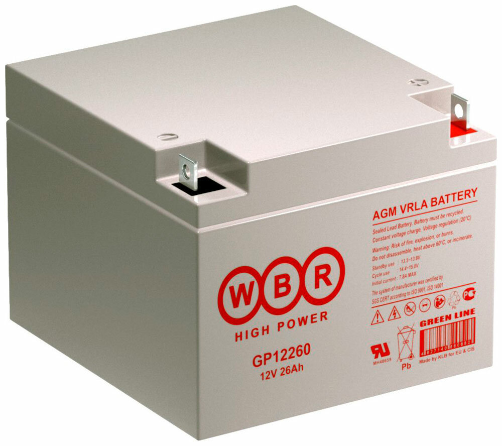 Аккумуляторная батарея для ИБП WBR GP12260 (12В, 26Ач)