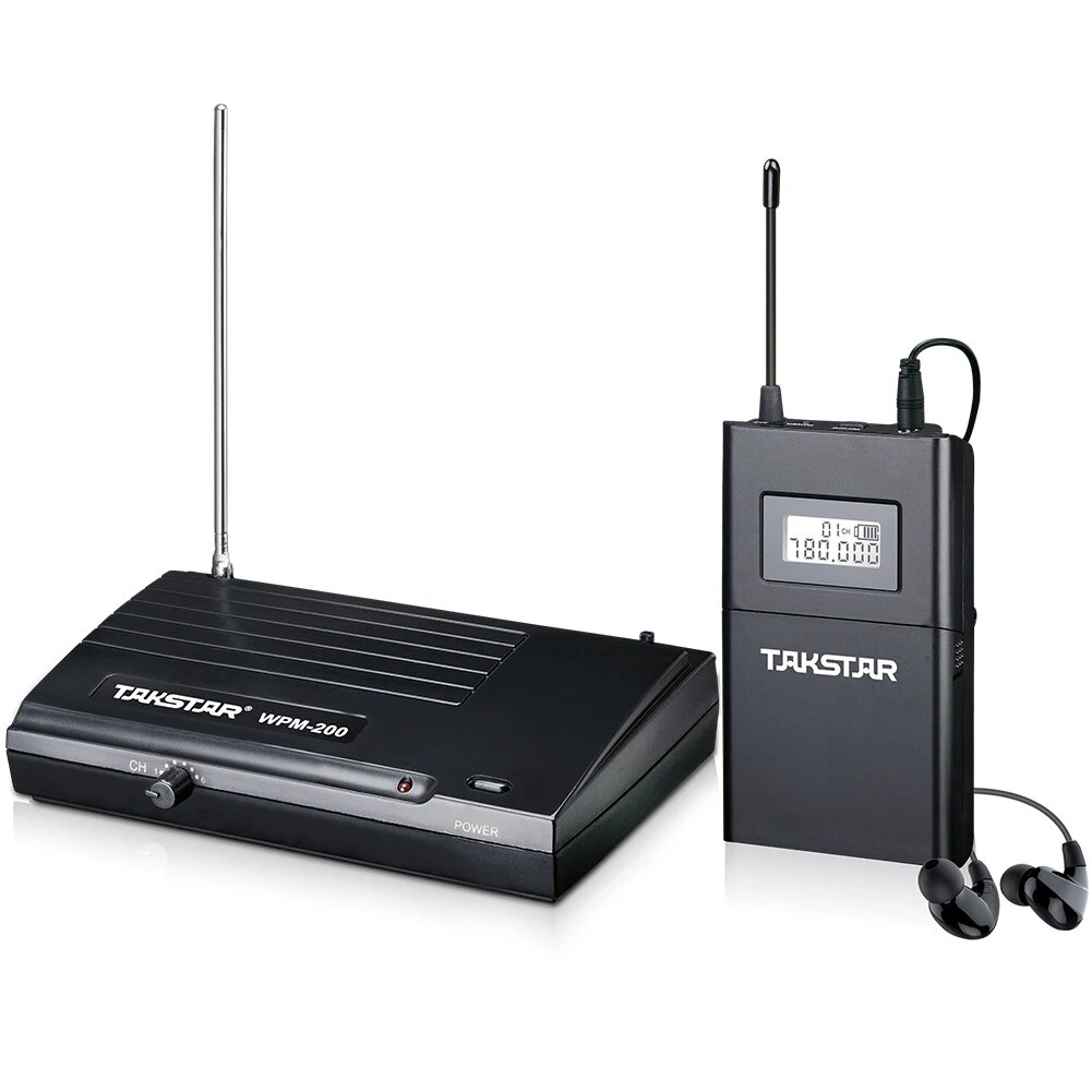 Takstar WPM-200 беспроводной внутриканальный монитор 1 trans 1 receiver