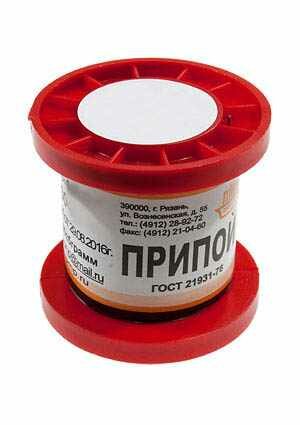 Припой ПОССУ30-05 ПРВ 0.5мм катушка 100г