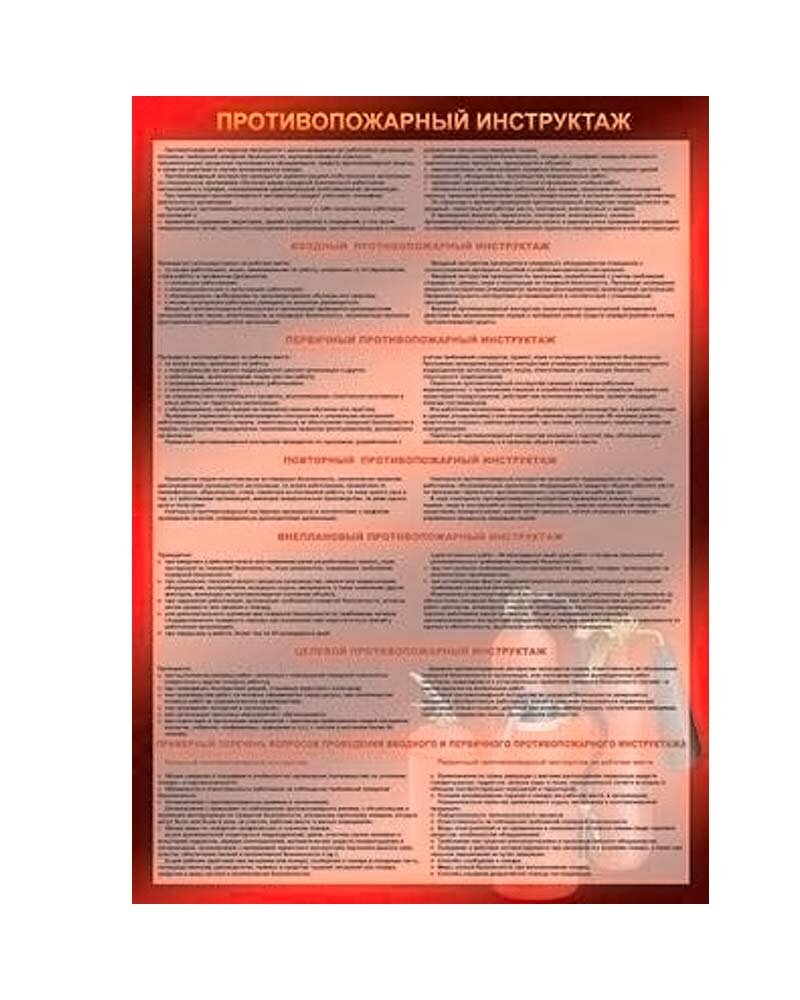 Плакат "Противопожарный инструктаж" (Бумага ламинированная, 1 л.) ф. А2