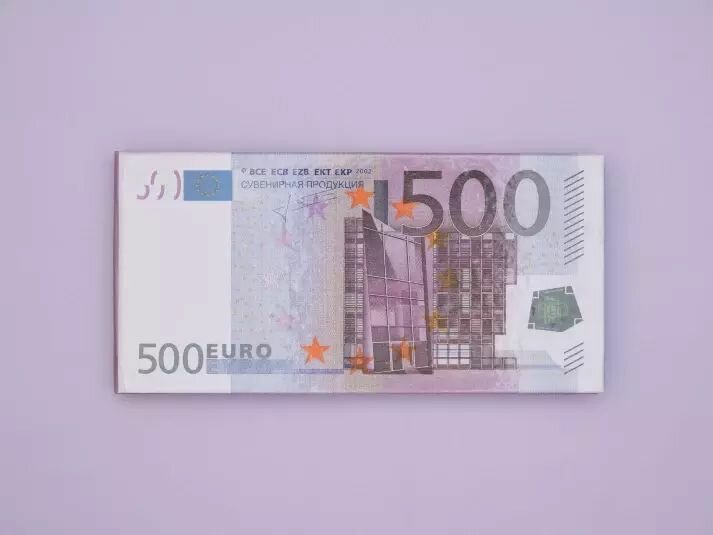 Блокнот для записей и заметок в линейку отрывной пачка денег 500 евро