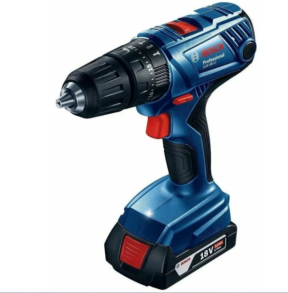 Ударная дрель-шуруповерт Bosch GSB 180-LI, 2Ач, 2 АКБ 06019f8307
