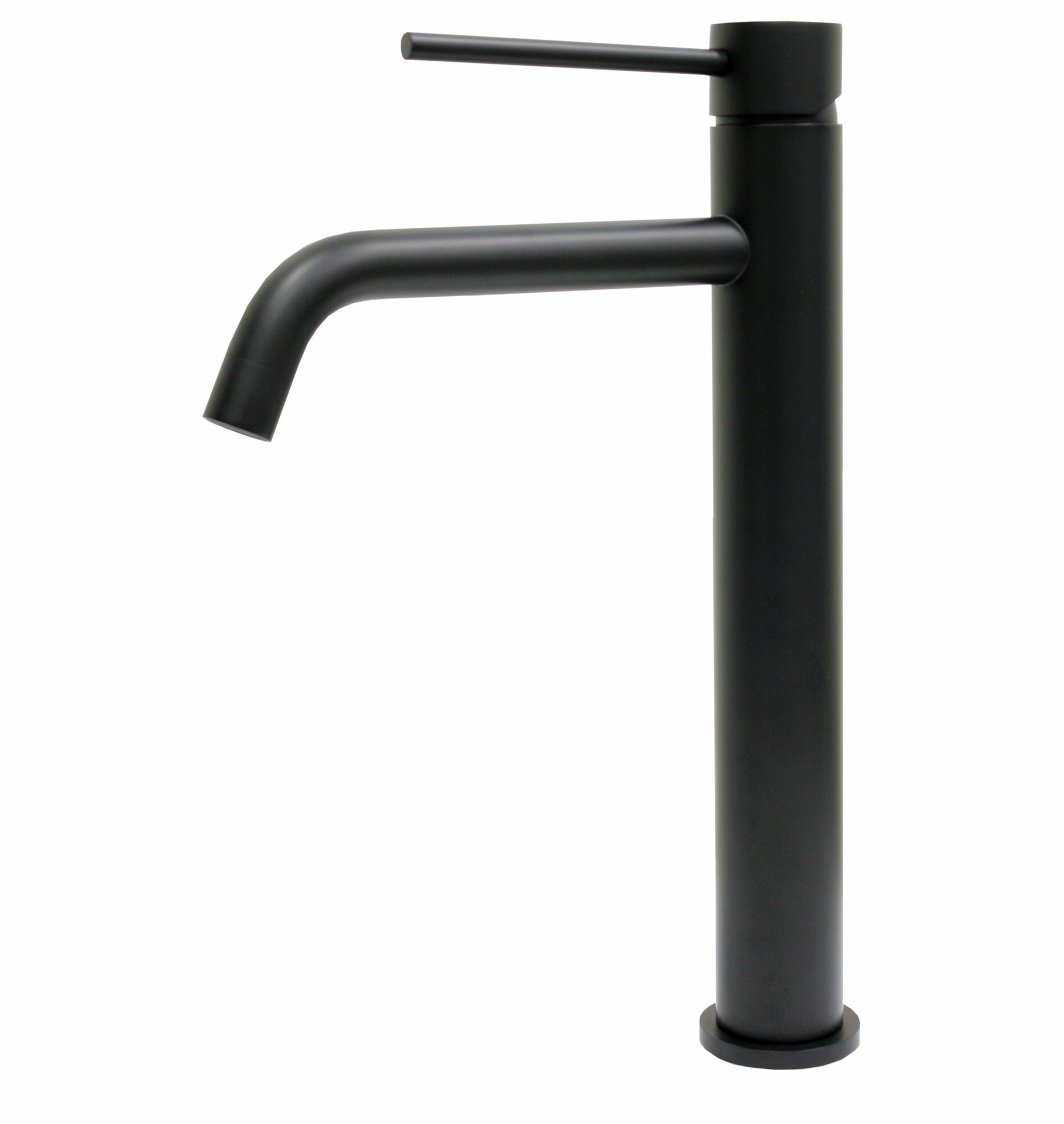 Смеситель NAVAQ однорукий д/умывальника высокий, матовый черный, нерж. сталь