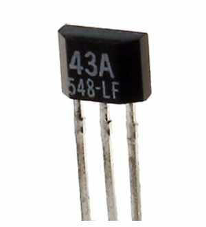 SS443A, датчик Холла униполярный 180/75Гаусс 30В 0,4В 20мА, TO92 (3 шт.)