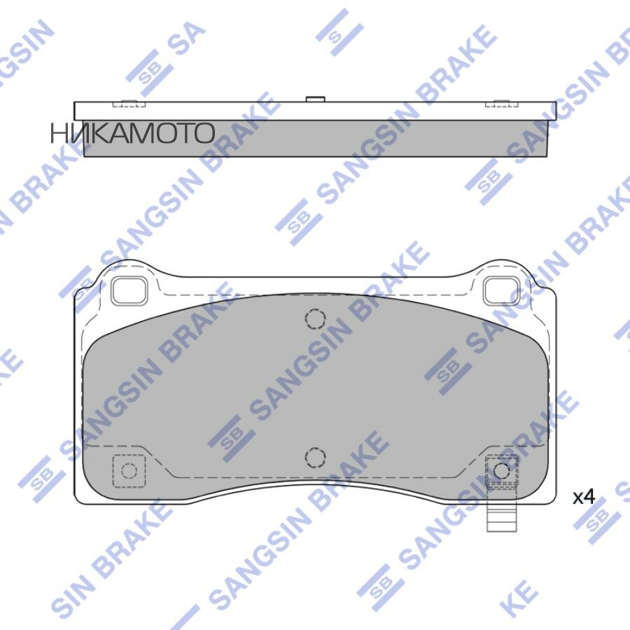 SANGSIN BRAKE SP2824 Колодки тормозные TESLA MODEL 3/Y 17- передние