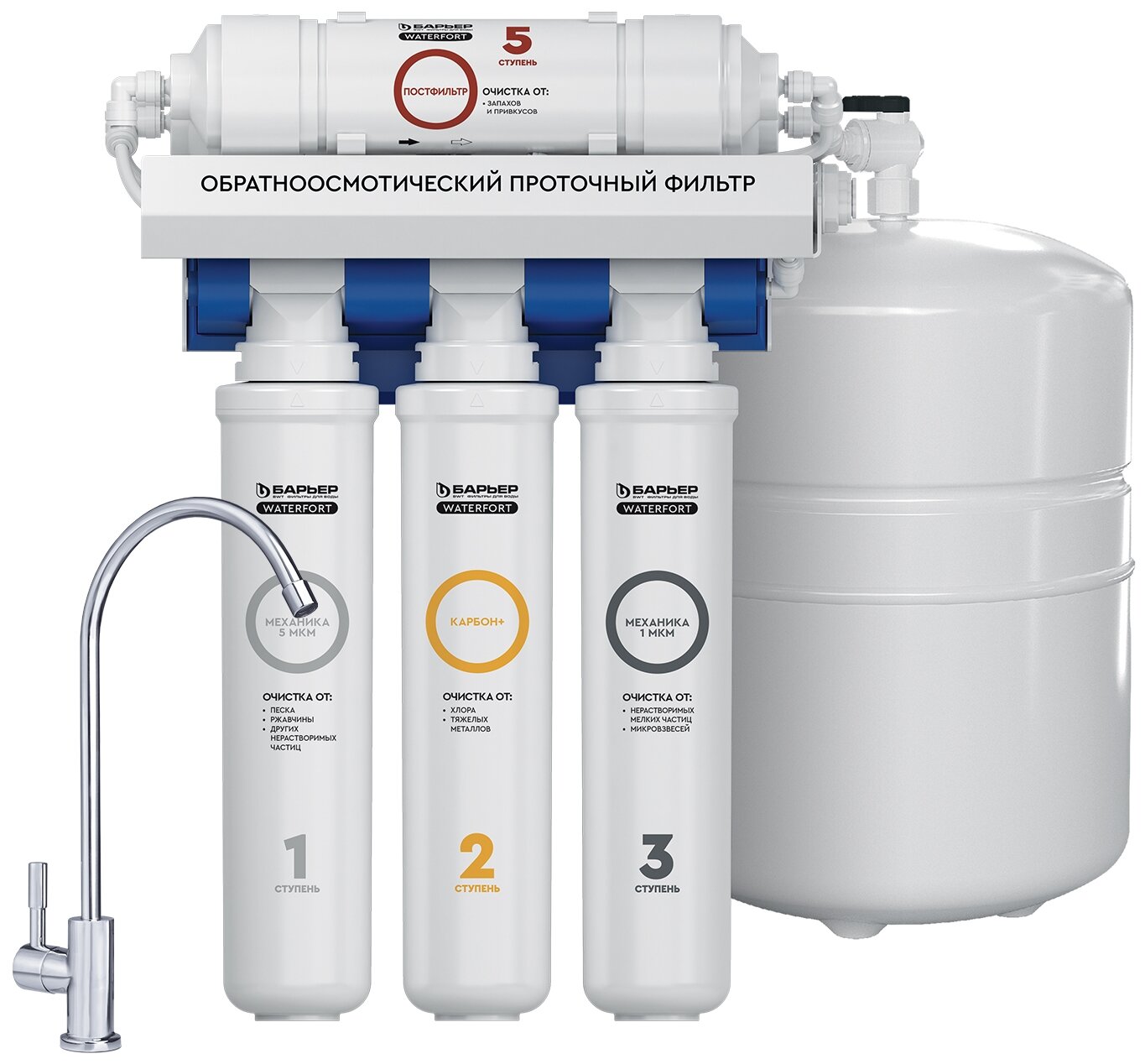 Водоочиститель бытовой обратноосмотический "барьер WaterFort OSMO"