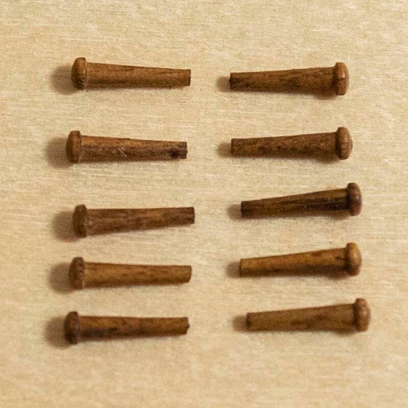 Деревянный гвоздь для сборных моделей, орех, 2х10 шт, 6 мм, Mantua