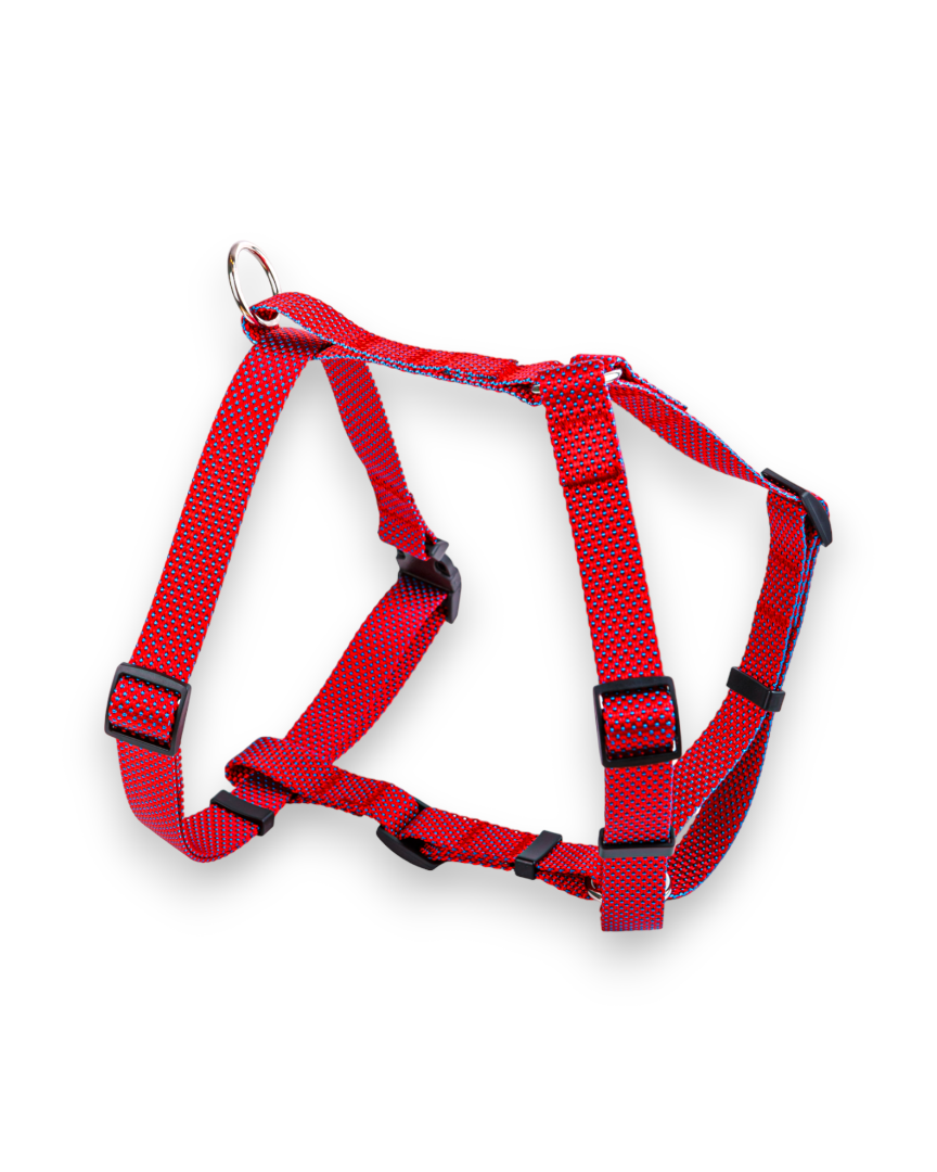 Шлейка (Аркон) Dog&Vogue NEO нейлон шир.15 мм, шея 32-40см, грудь 33-52см, красная