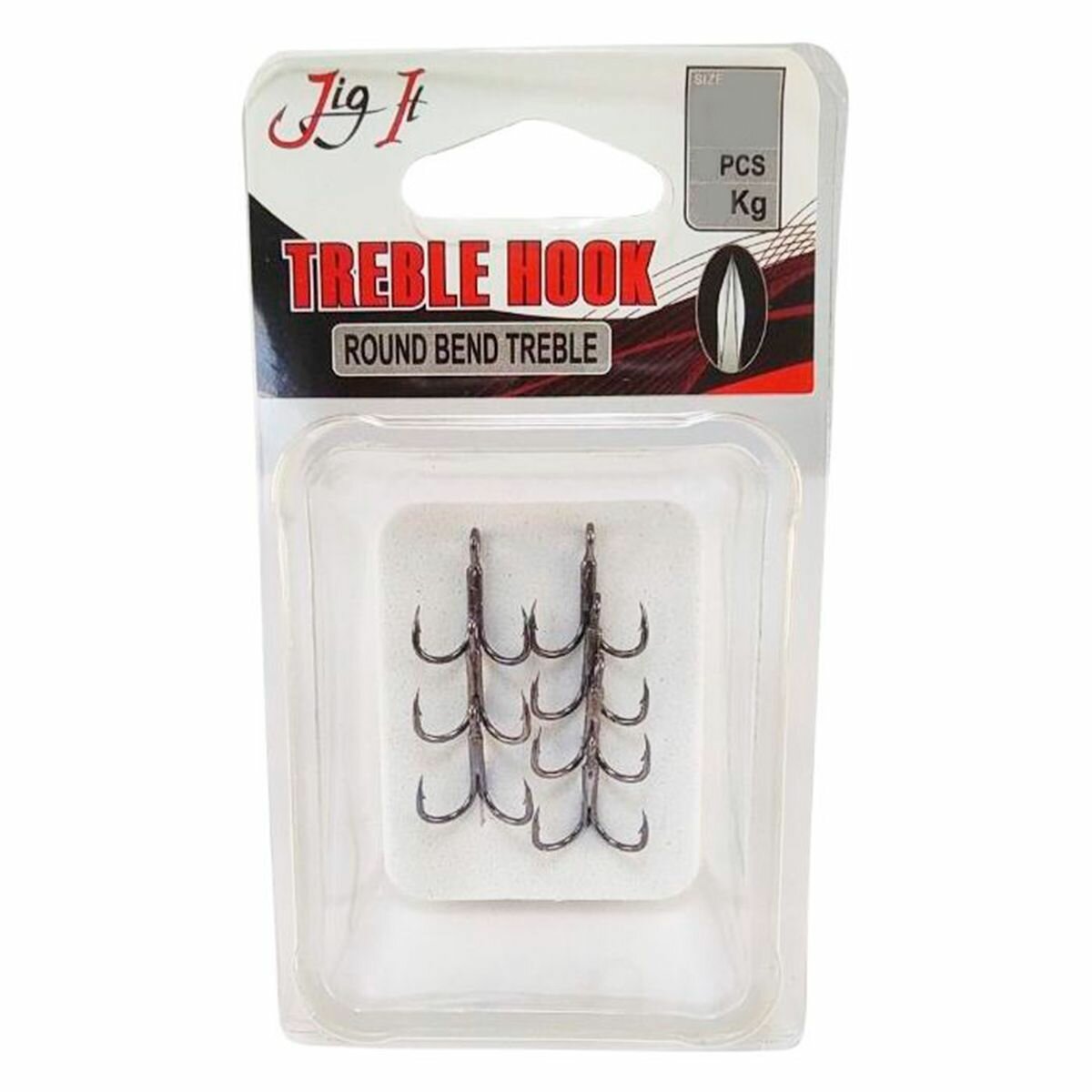 Крючки рыболовные тройные Jig It ROUND BEND TREBLE Hooks # 10 (7шт)