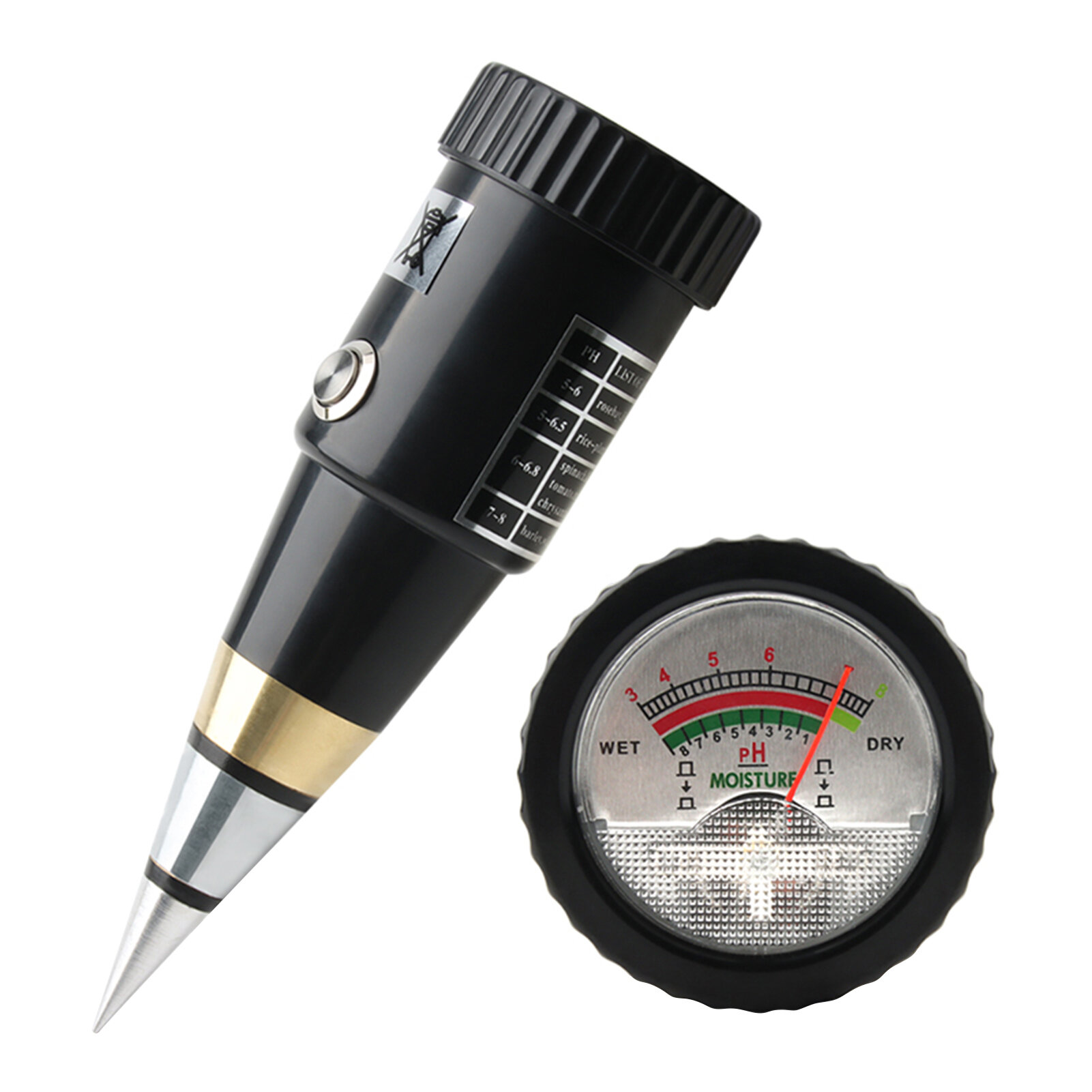 2 в 1 измеритель pH почвы и указатель влажности Тестер pH почвы Датчик влажности
