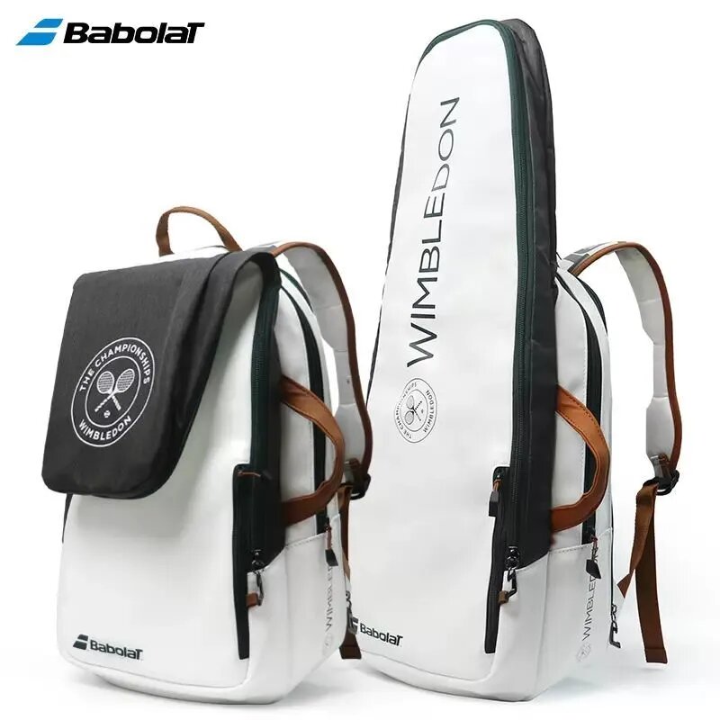 Теннисный рюкзак Babolat Wimbledon White/Grey складной. Унисекс. Цвет бело-серый.