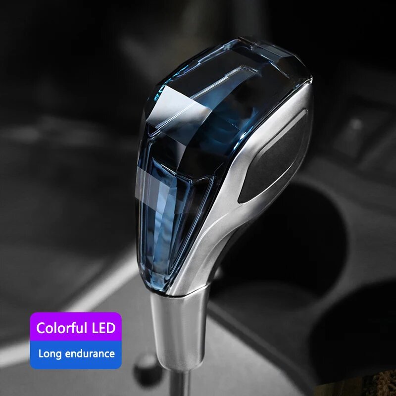 Для toyota camry Corolla Crown Harrier rav4 Verso Auris Hilux Yaris Priu Хрустальные ручки, ручка переключения передач, рычаг переключения передач, светодиодная головка серебристый