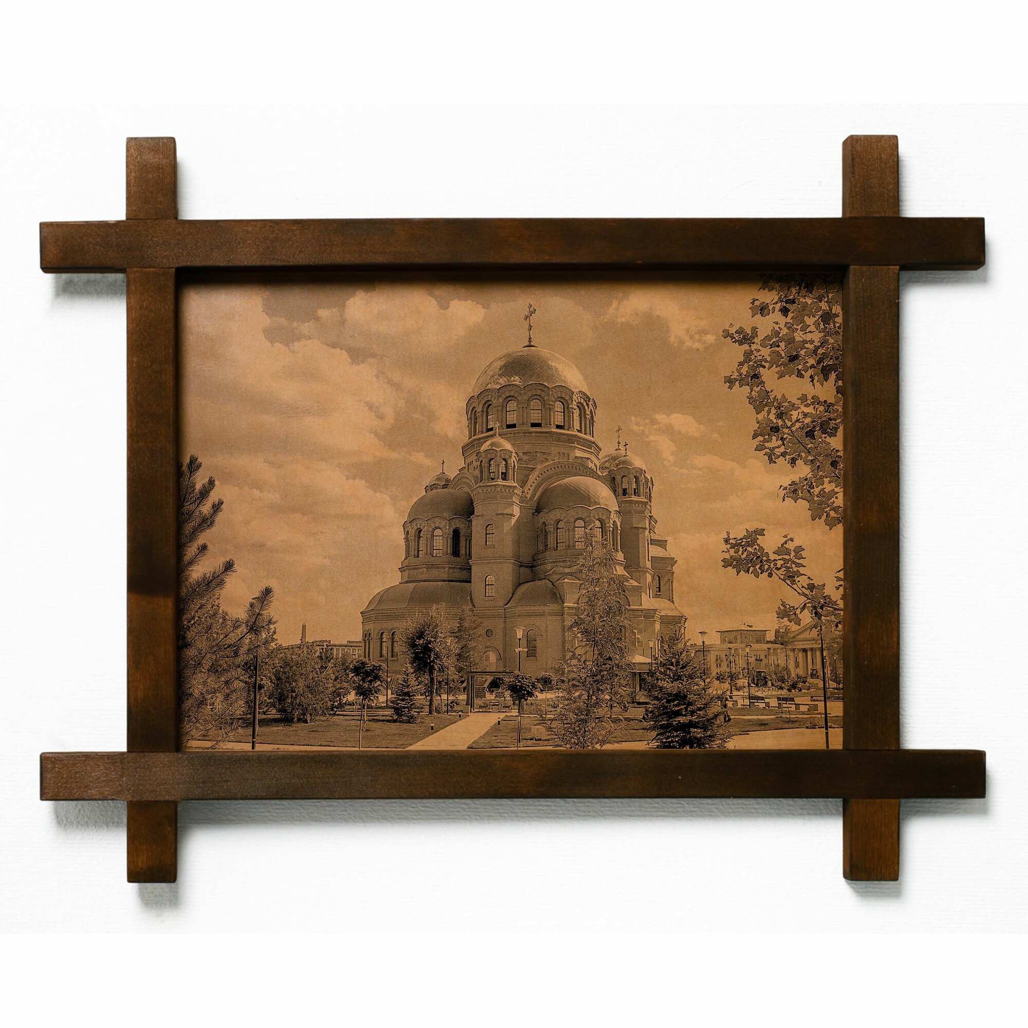 Картина интерьерная из кожи "Александро-Невский собор (Волгоград)", BoomGift