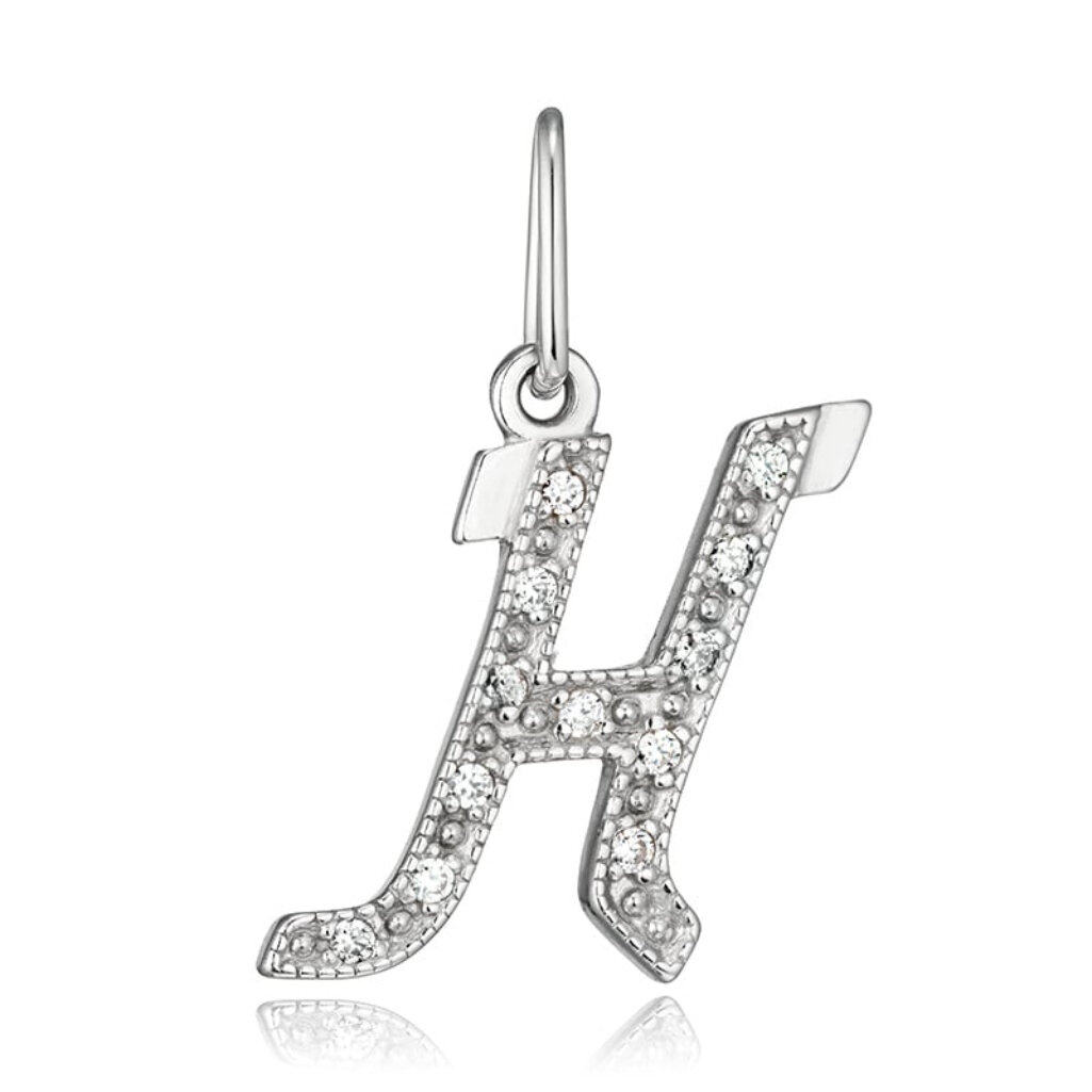 Подвеска, серебро, 925 проба, родирование, фианит