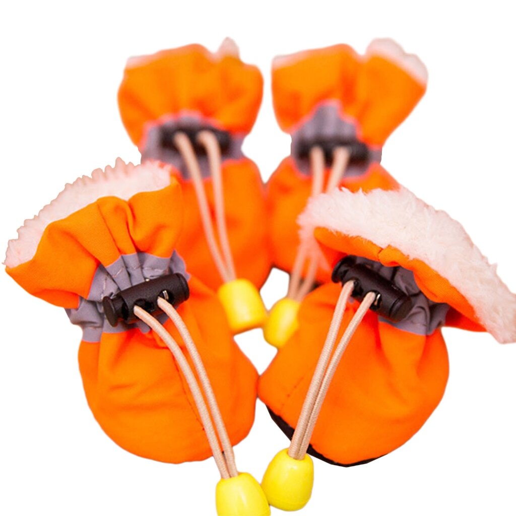 Обувь для собак с противоскользящей подошвой для зимы и дождя, с завязками