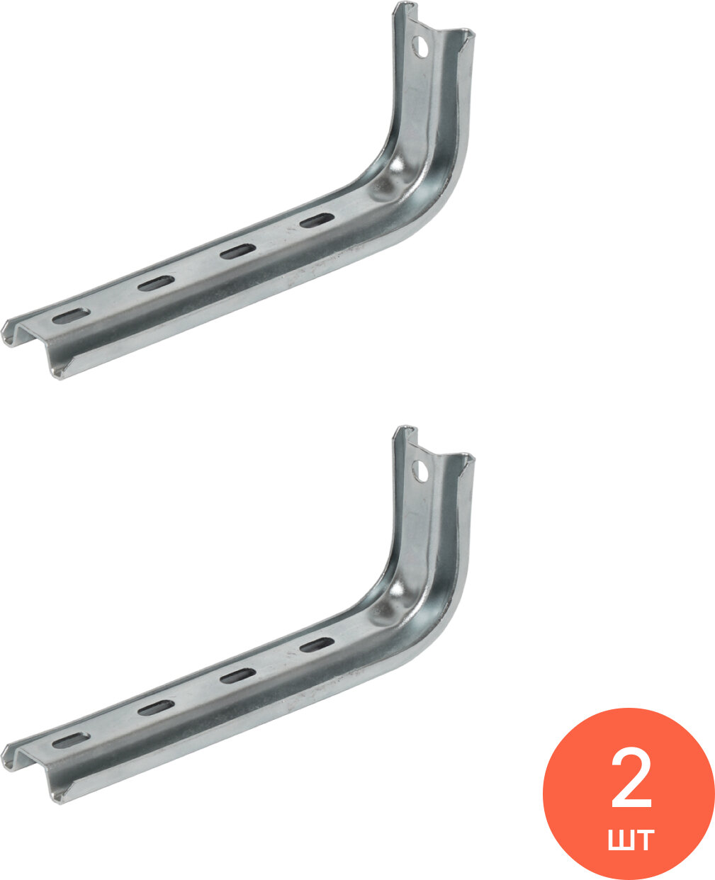 Консоль для кабельных лотков IEK / ИЭК VC100 оцинкованная, стальная, толщина металла 1.5мм, длиной 145мм / крепеж (комплект из 2 шт)