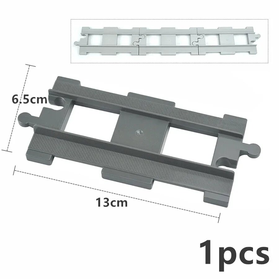 Конструктор Ледуо: Железная дорога, большой поезд Серый, Straight Track