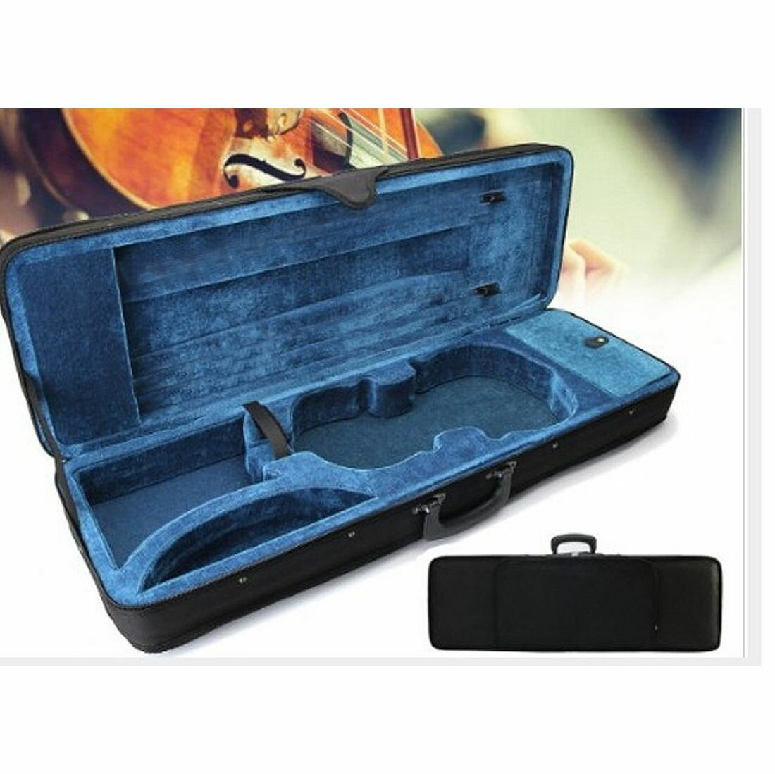 Футляр для скрипки 3/4 устойчив к сжатию, падению и влаге-Внутренняя подкладка высылается в случайных цветах