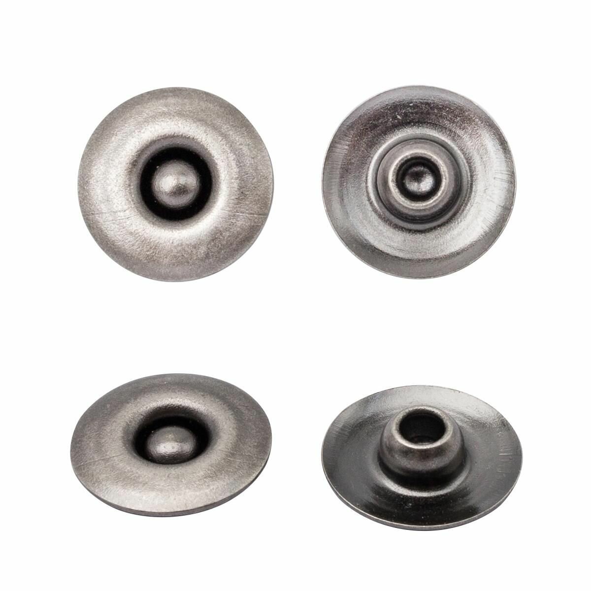 Хольнитен джинсовый BIG D 11 мм, цветной металл без гвоздя, черный никель, 100 шт (50483)