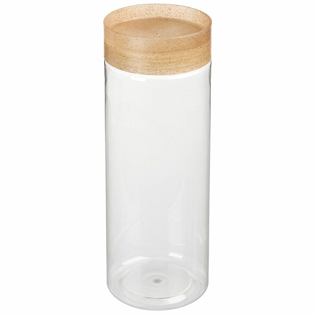 Банка для продуктов Plast team "Palermo", для сыпучих, пластмассовая, 1,5 л, прозрачная