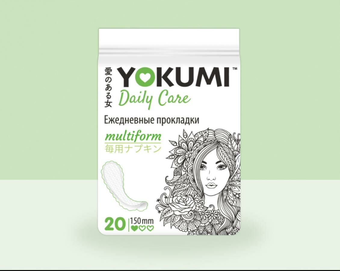 Прокладки женские YOKUMI ежедневные Daily care Multiform, 20 шт (YM303_AZ)