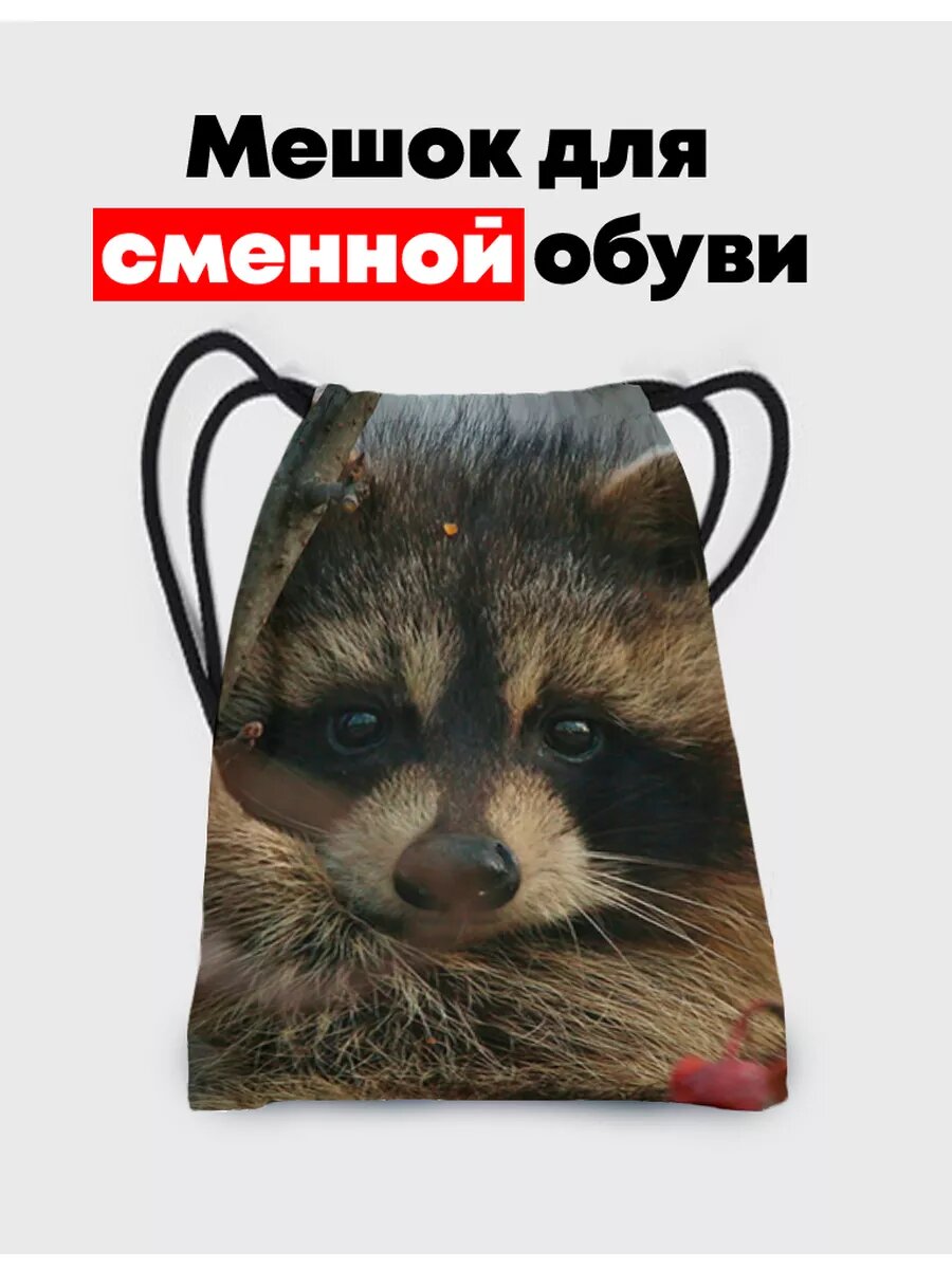 Мешок - сумка для обуви Енот