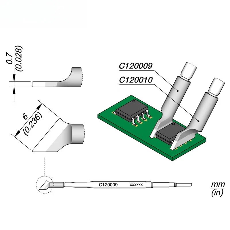 Сварочные наконечники JBC C120009 Shovel Type