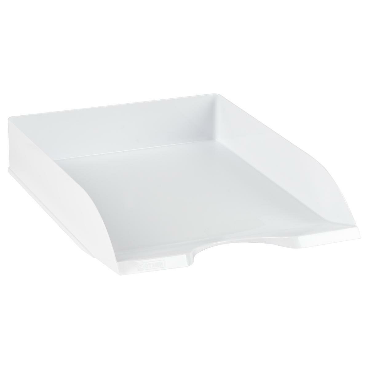 Лоток для бумаг Stämm "Дельта", горизонтальный, белый, пластиковый, A4, для офиса