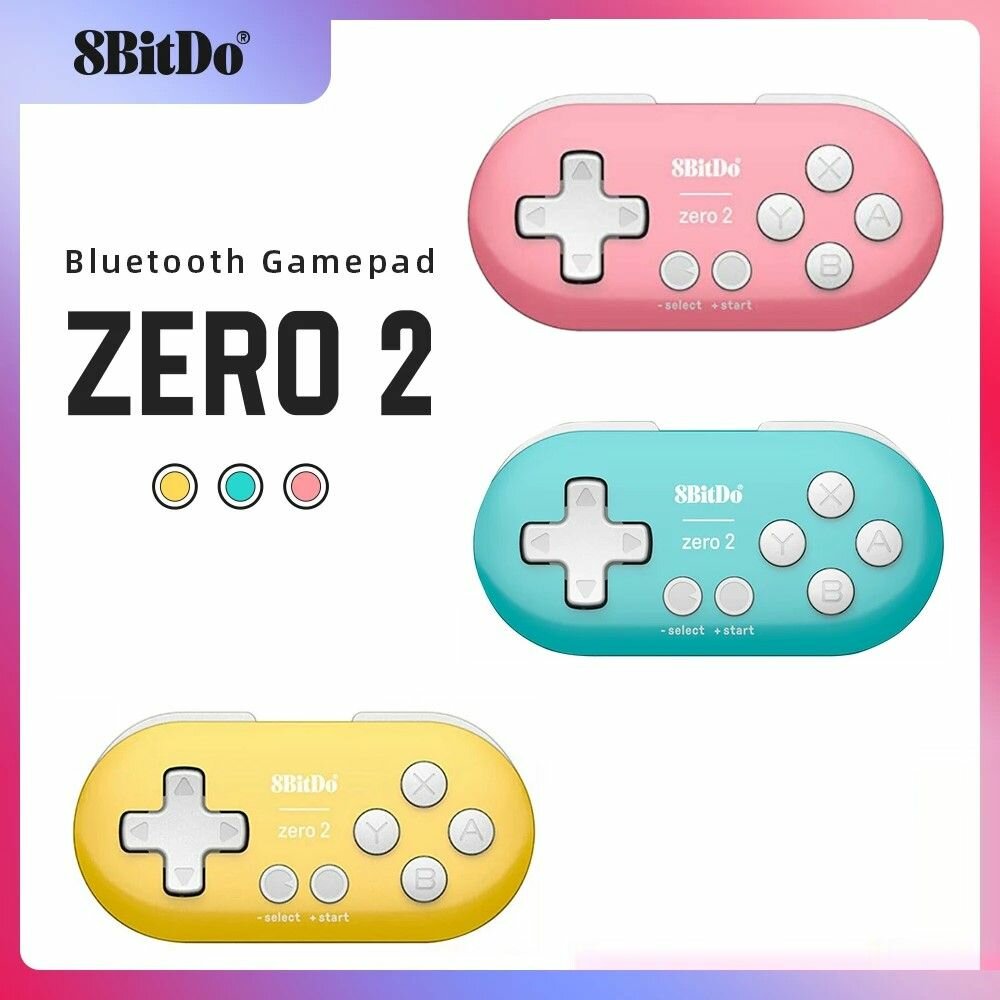 8BitDo Zero 2 Mini Game Crontroller Bluetooth Геймпад, совместимый с Nintention Switch Windows Android macOS