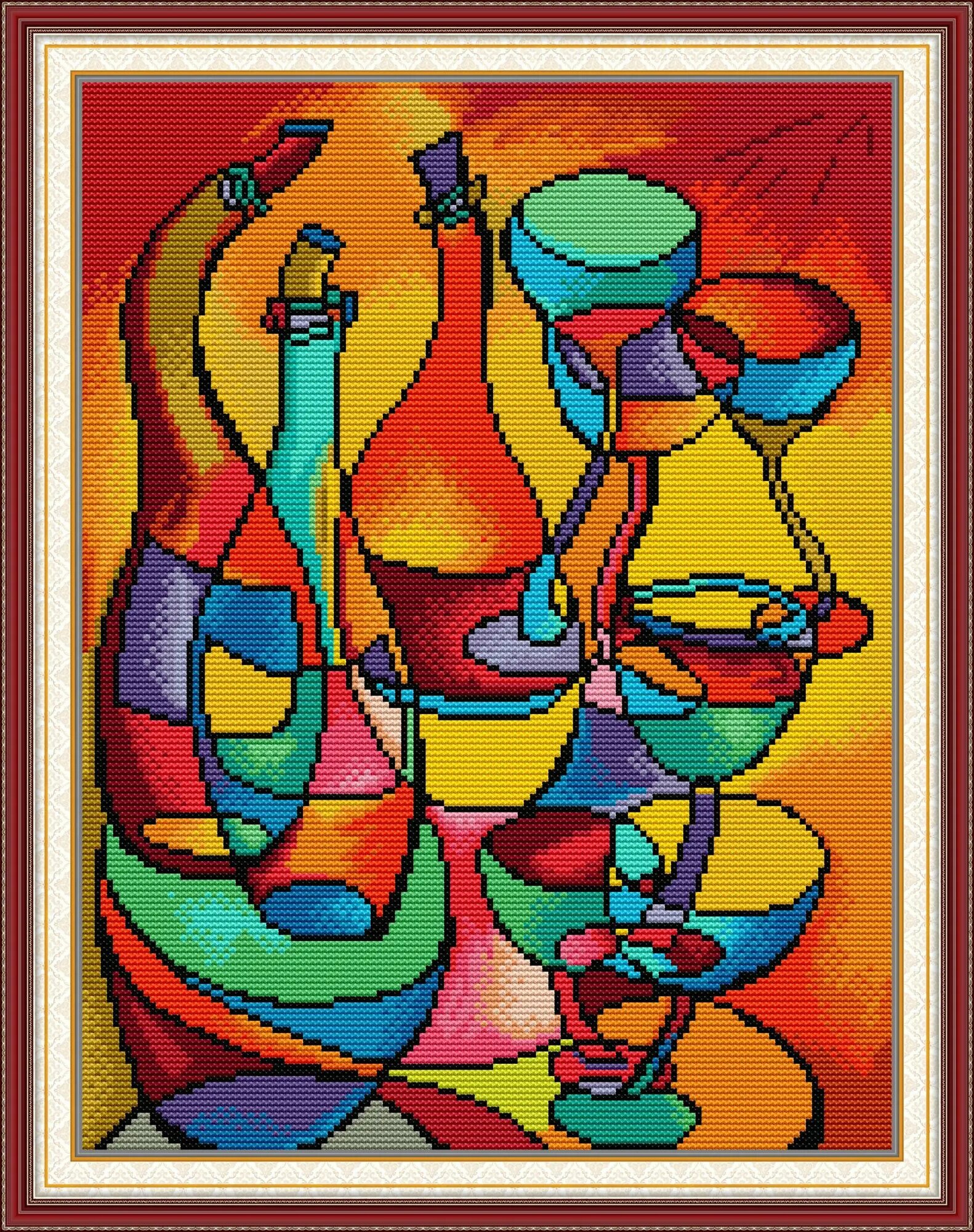 Joy Sunday Наборы для вышивки крестом Abstract Art Cups