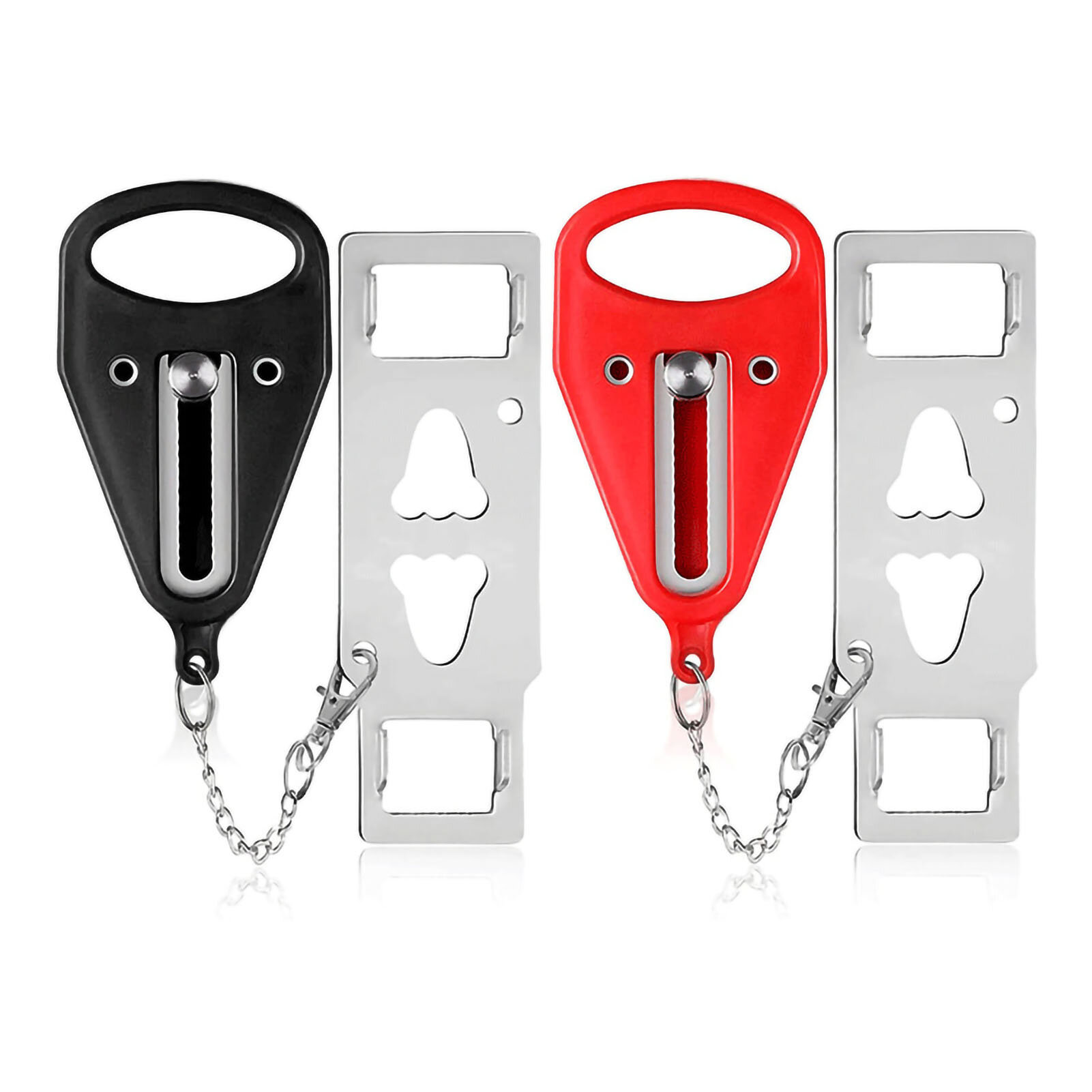 Блокировка блокировки дверей безопасности портативный удар бесплатный металлический замок блокировки для дома и перемещение красного маленького отверстия