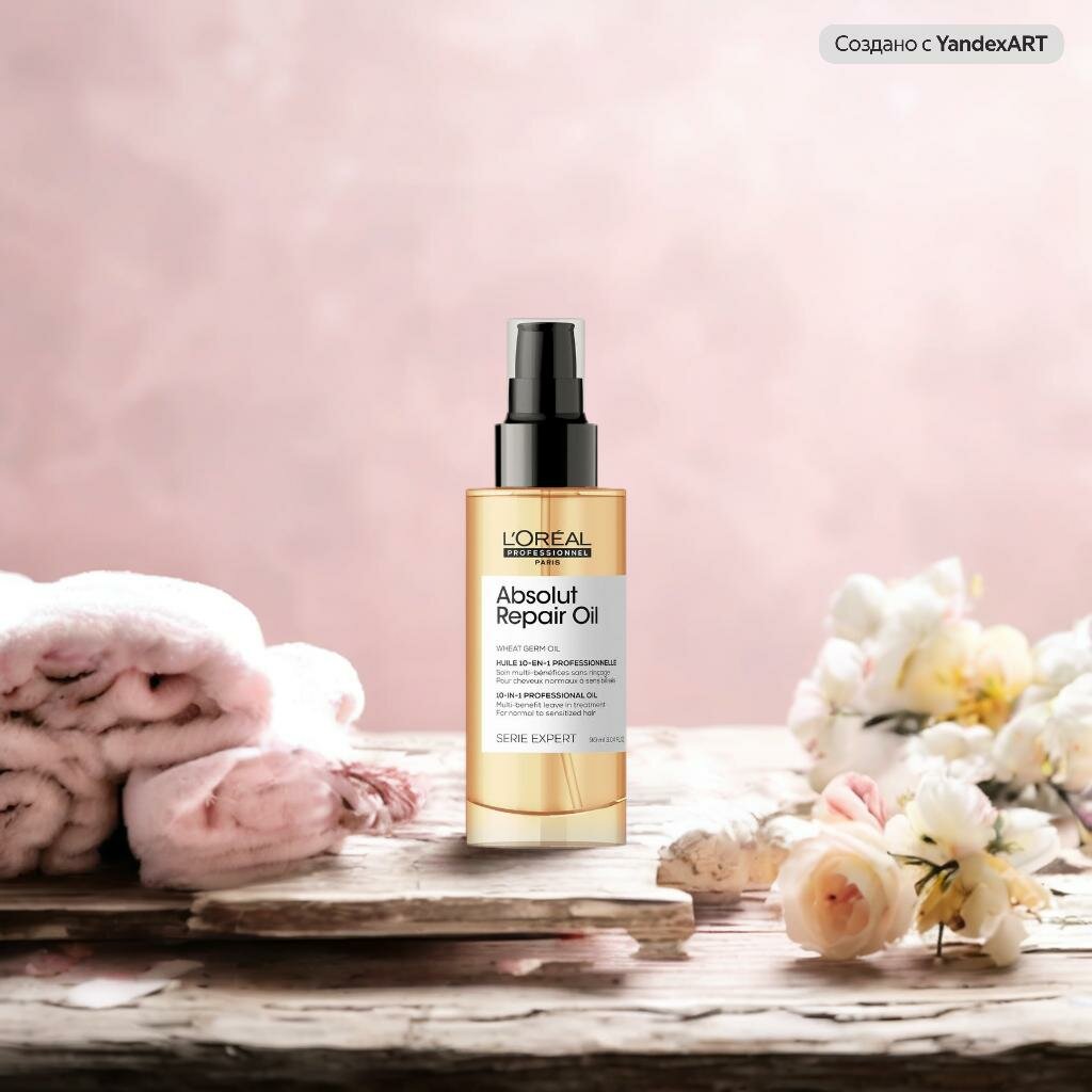 Профессиональное многофункциональное масло 10в1 Absolut Repair Gold для восстановления поврежденных волос, 90 мл