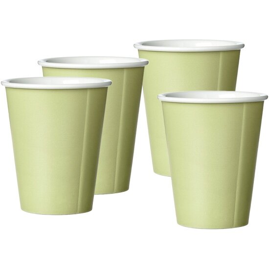 Набор стаканов чайных Viva Scandinavia "Andy" 4 шт, 300 мл, фарфор, зеленый (V71055)