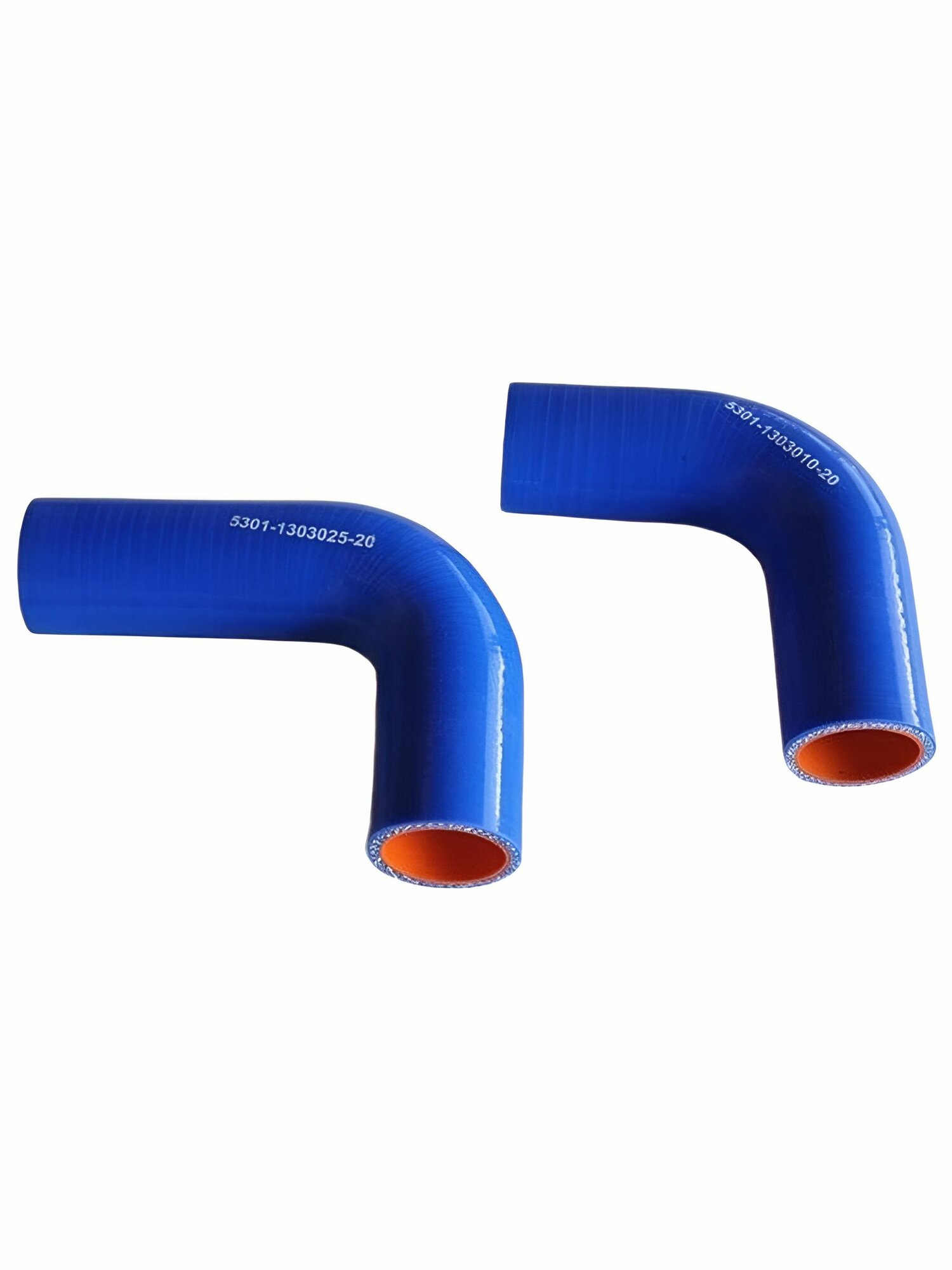 Комплект патрубков для радиатора ЗИЛ-5301 (Бычек) Н/О (2 шт) Силикон