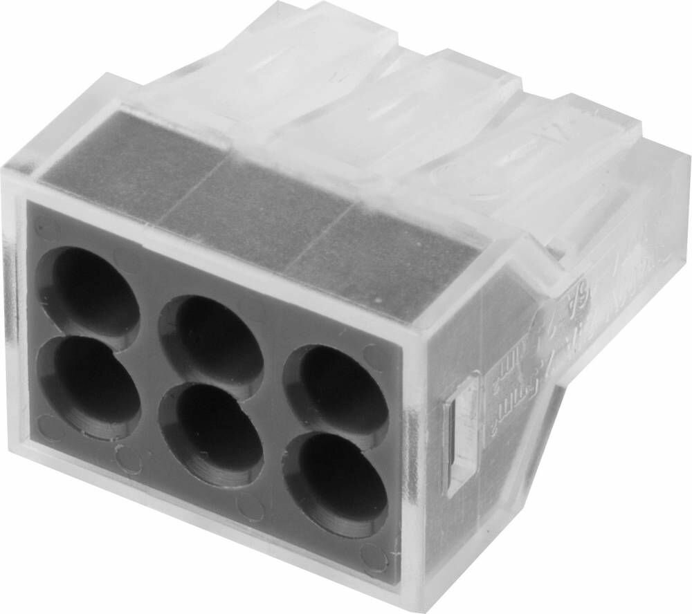 СВЕТОЗАР 6-ти проводная клемма, 400 В, 24 А, 0.75-2.5 мм2, 2 шт 49170-6