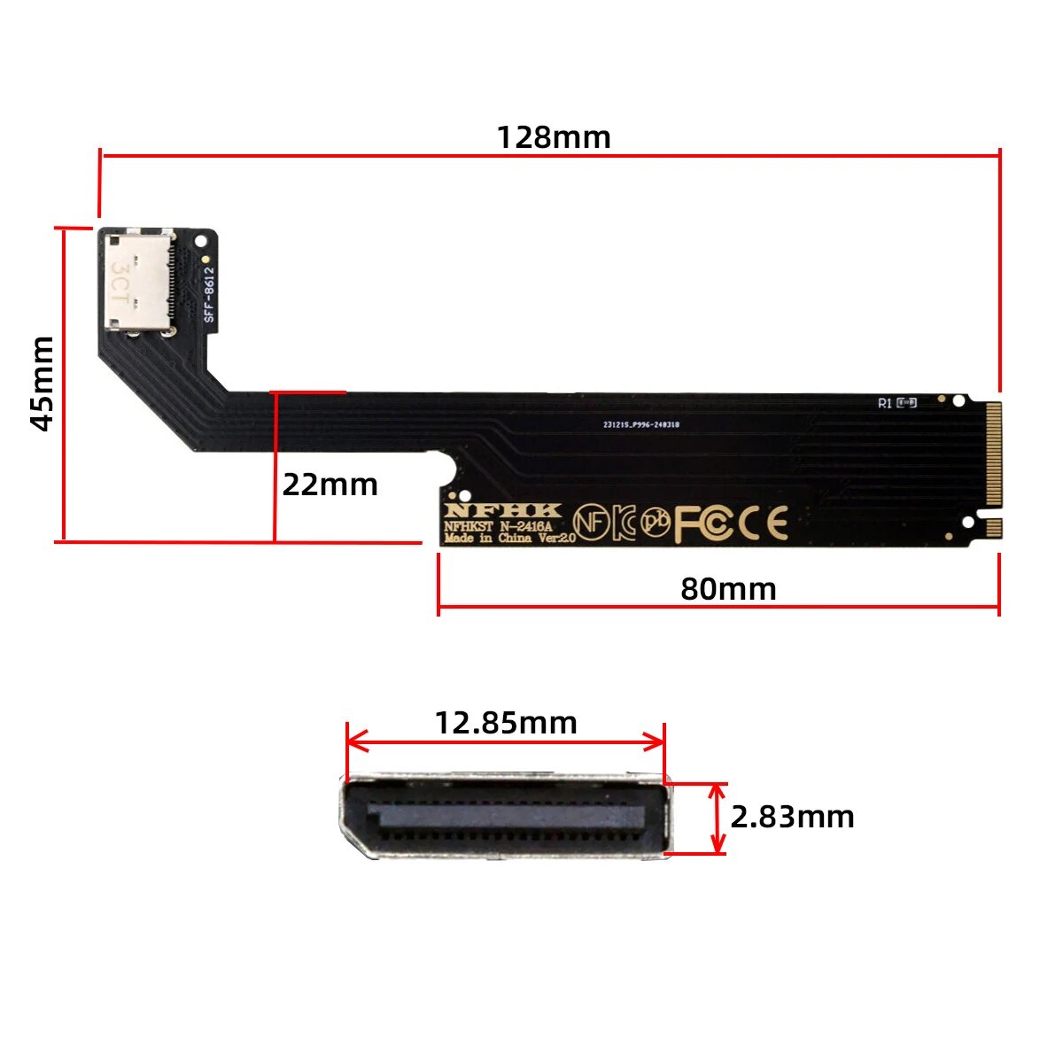 Кабель-переходник для внешней видеокарты AMD8845 SPEEDIER 16(2024-AMD8845)
