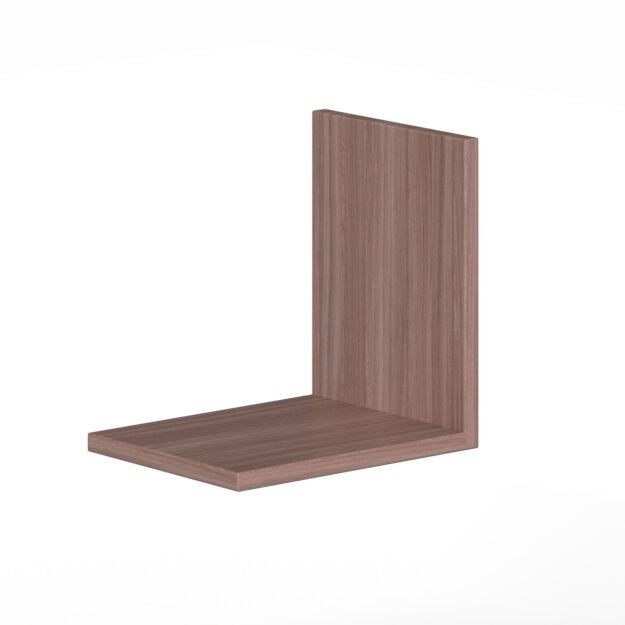 Полка настенная универсальная 266x266 мм, ЛДСП — для мелочей, книг, декора. Ясень шимо темный