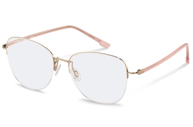 Оправа Rodenstock, R 7141 C, золотистая, металл/полуободковая, в комплекте футляр и салфетка