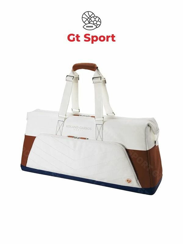 Теннисная сумка, Wilson Super Tour Roland Garros, полиэстер с пропиткой, синий/белый