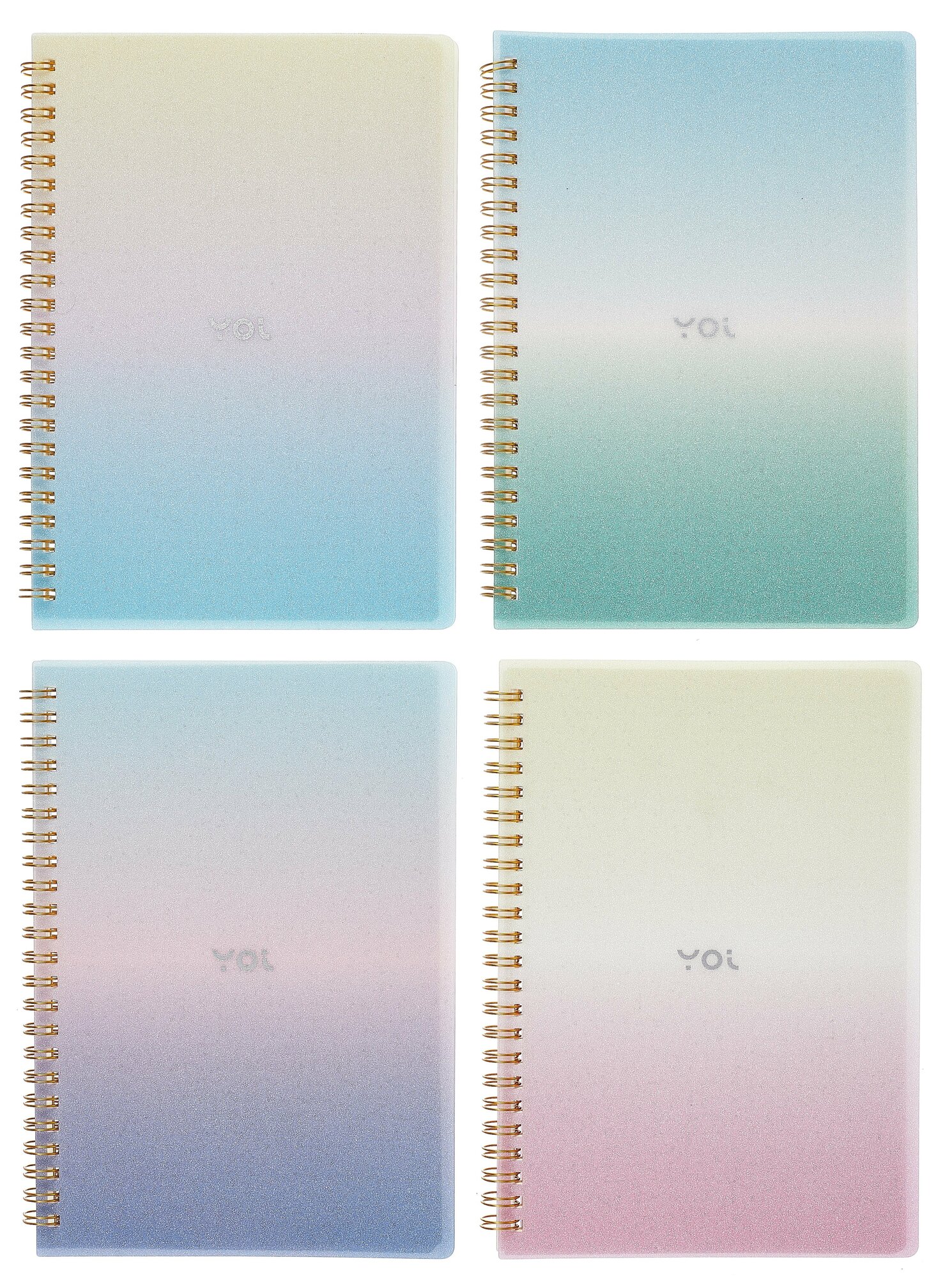 Тетрадь 80 листов в клетку "Sparkling" на спирали, в ассортименте, Yoi