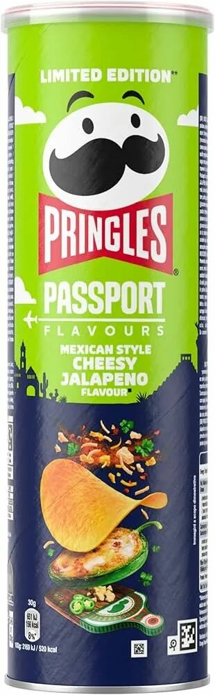 Картофельные чипсы Pringles Passport Mexican Style Cheesy Jalapeno 165г