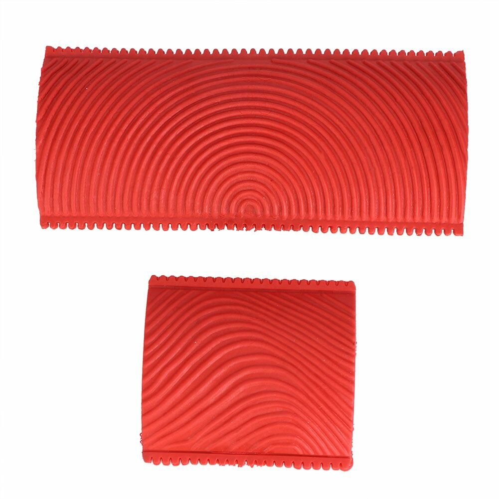 Набор из 2 резиновых зубчатых кистей с эффектом текстуры древесины для рисования, декорирования стен своими руками, текстурированные художественные инструменты для дома и проектов по рукоделию