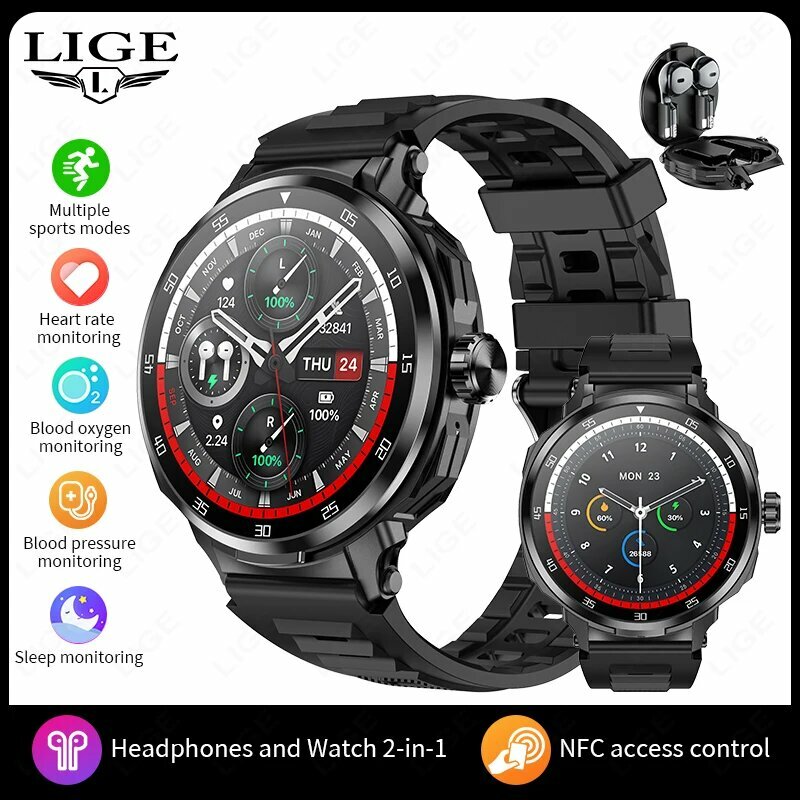 Умные часы SUNKTA LIGE 2-в-1 black