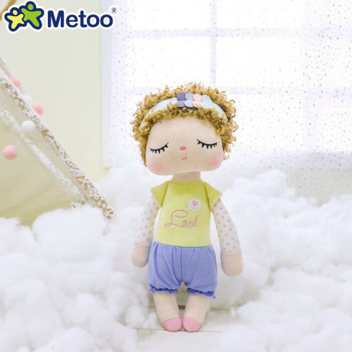 Metoo кролик Анджела кукла Модная Кукла-Ангел плюшевая игрушка кукла с вьющимися волосами Подарок детская игрушка